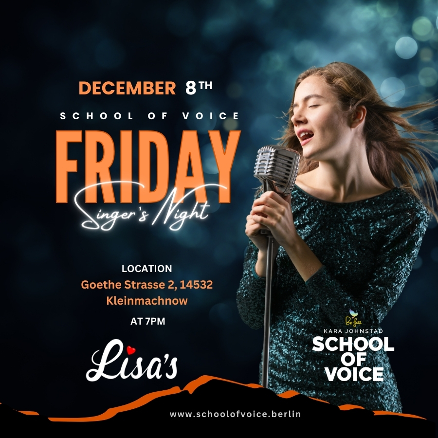 Singer’s Night, Friday, Feb 16 at 7 pm - School Of Voice